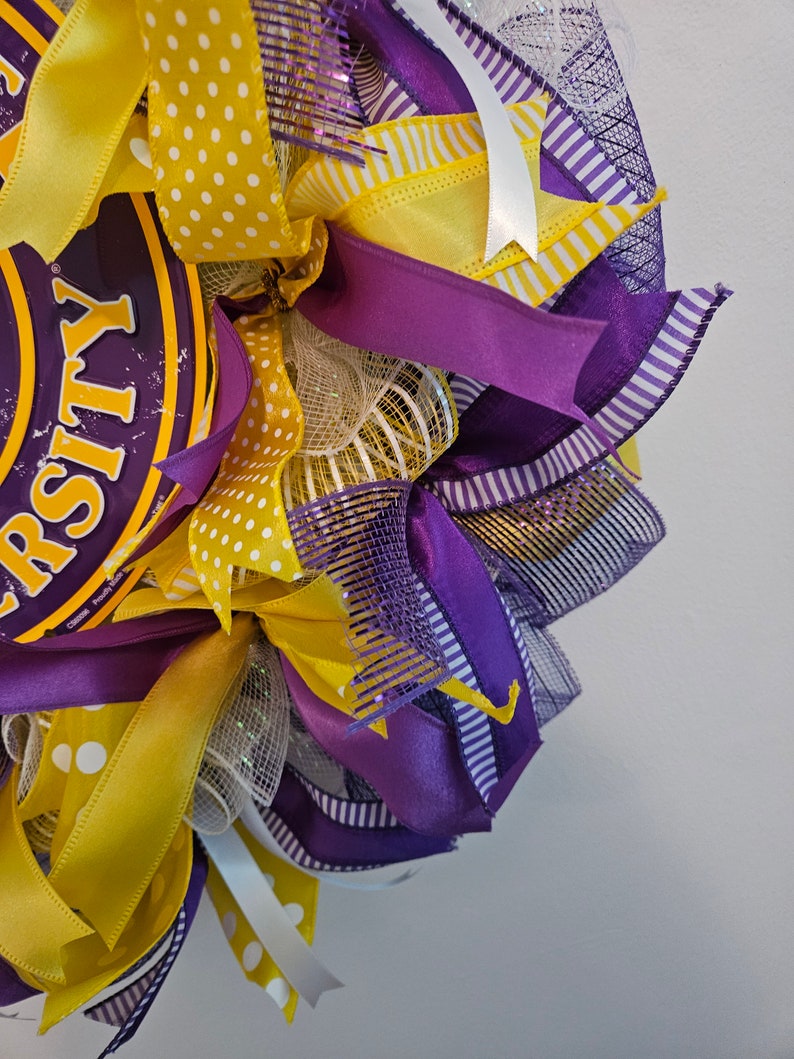 LSU Wreath-one of a Kind! - Etsy