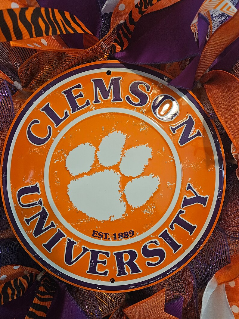Clemson Tigers Wreath!! One of Kind! - Etsy