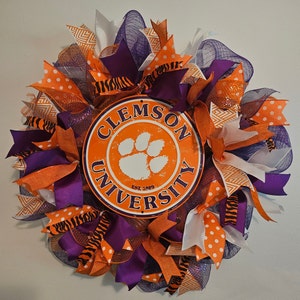 Clemson Tigers Wreath!! One of Kind! - Etsy