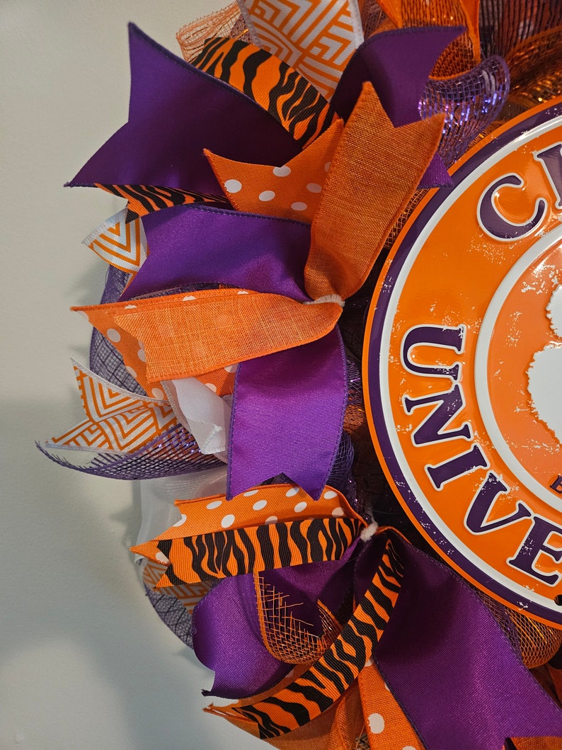 Clemson Tigers Wreath!! One of Kind! - Etsy