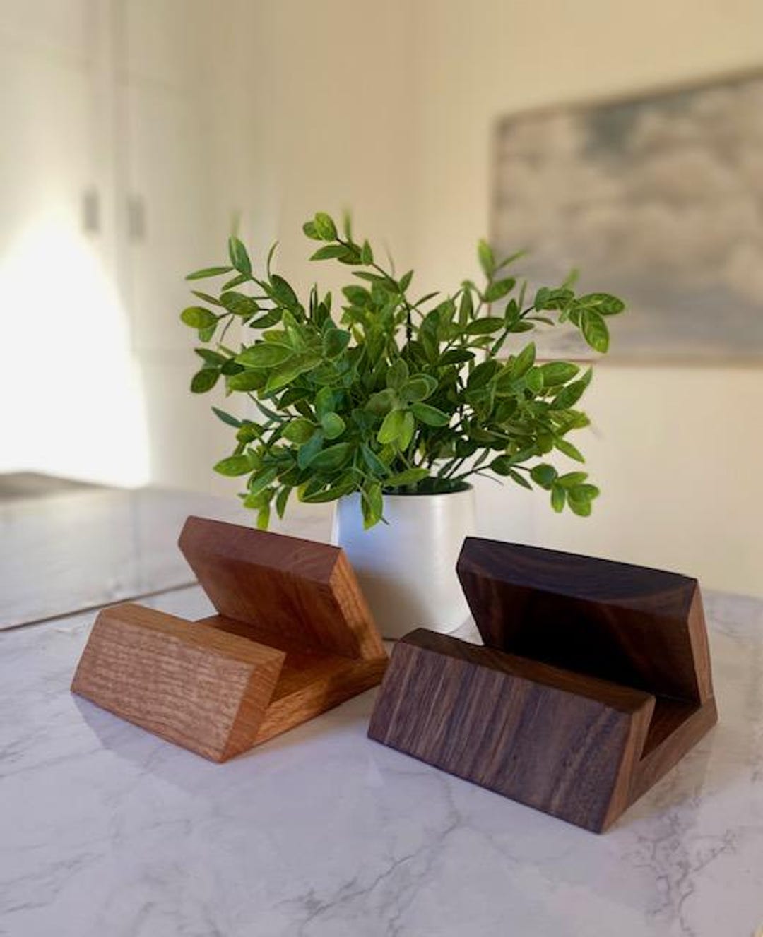Rustic Tablet | Phone Stand | Walnut | Red Oak - Etsy