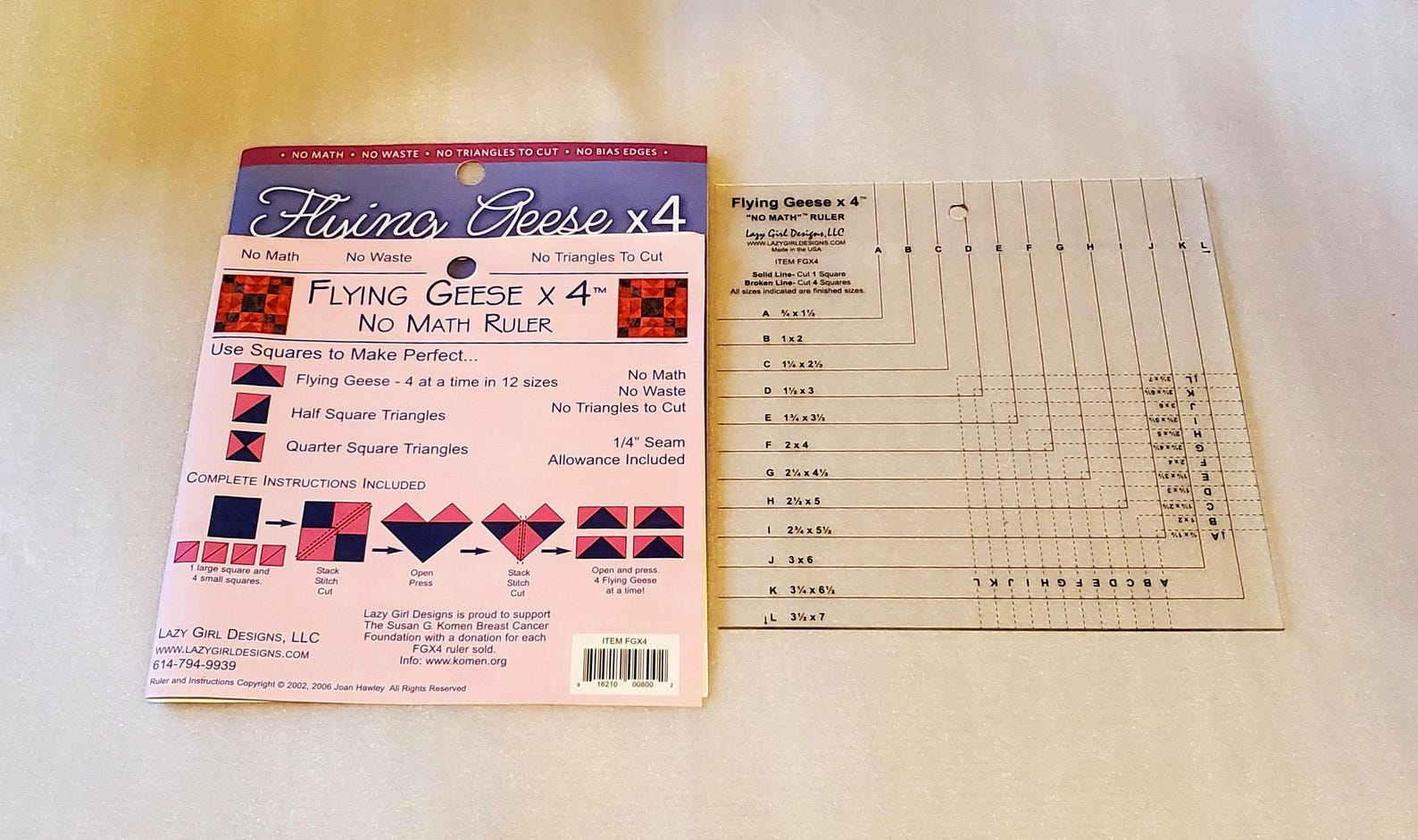 FLYING GEESE X 4 No Math Ruler, Use Squares to Make Perfect Flying ...