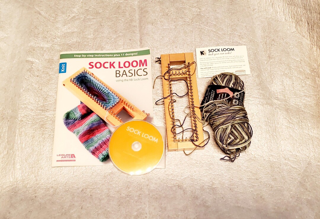 KB SOCK LOOM, Original Model With Steel Pegs, Instructions, Dvd ...