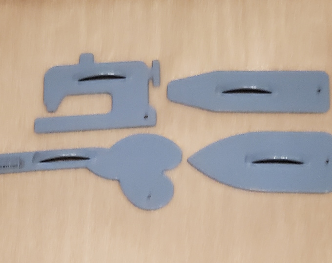 Vtg JUNE TAILOR Sewing Pattern WEIGHTS, Sewing Machine, Scissors, Iron ...