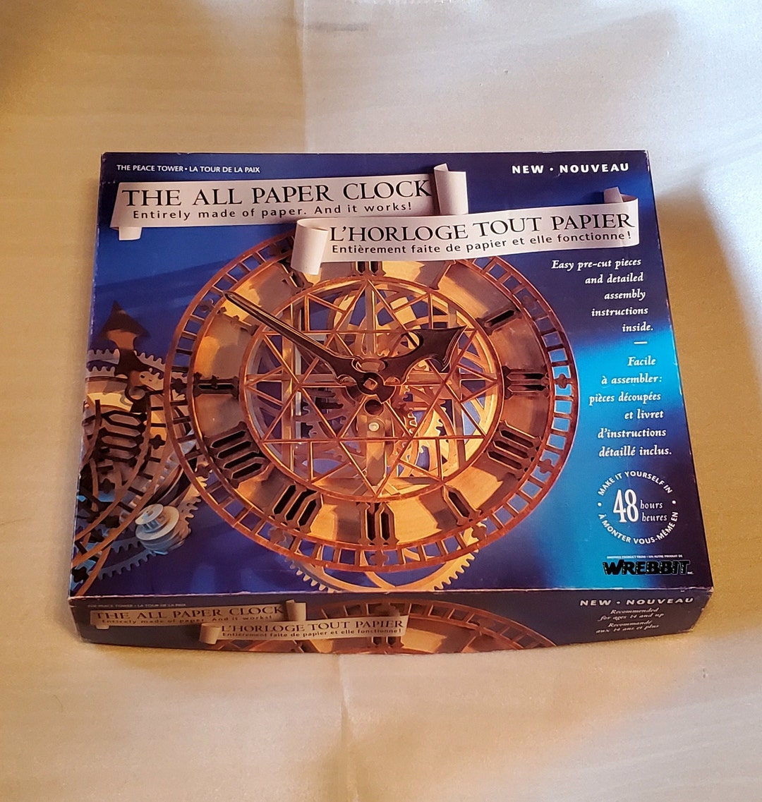 ALL PAPER CLOCK Working Clock Model Kit, the Peace Tower, Pre-cut ...