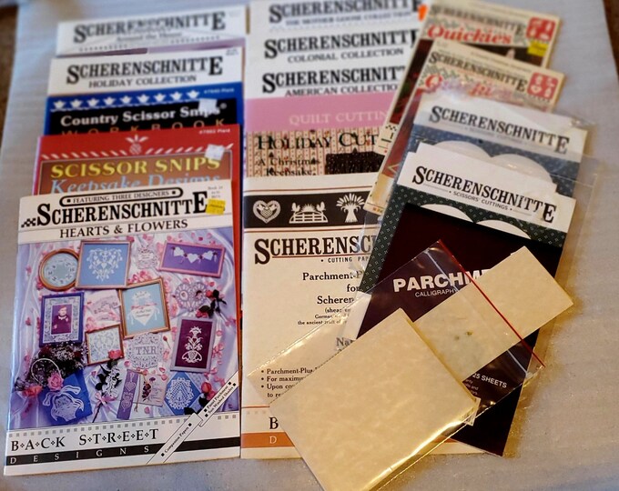 10 Scherenschnitte Paper Cutting Pattern Books, Back Street & Scissor ...