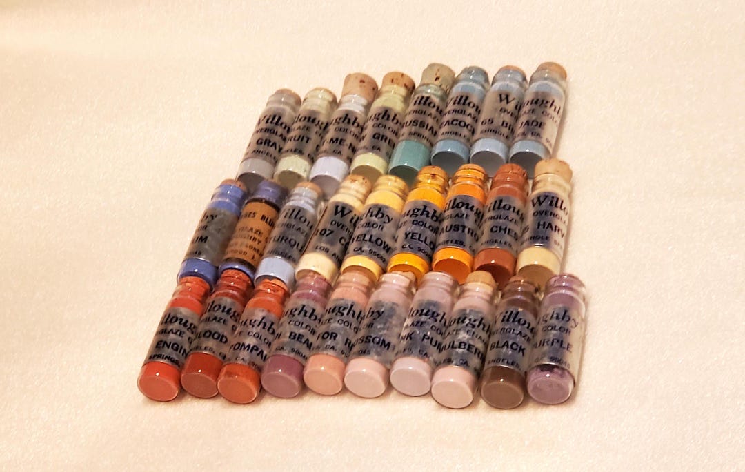 27 WILLOUGHBY OVERGLAZE COLOR China Paint Powder, Dif Colors, Most Full ...