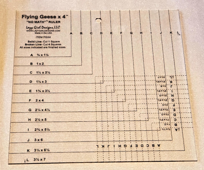 FLYING GEESE X 4 No Math Ruler, Use Squares to Make Perfect Flying ...