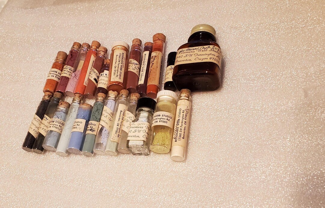 20 Vials Rosemarie Webb China Paint Powders, Dif. Colors, Medium ...