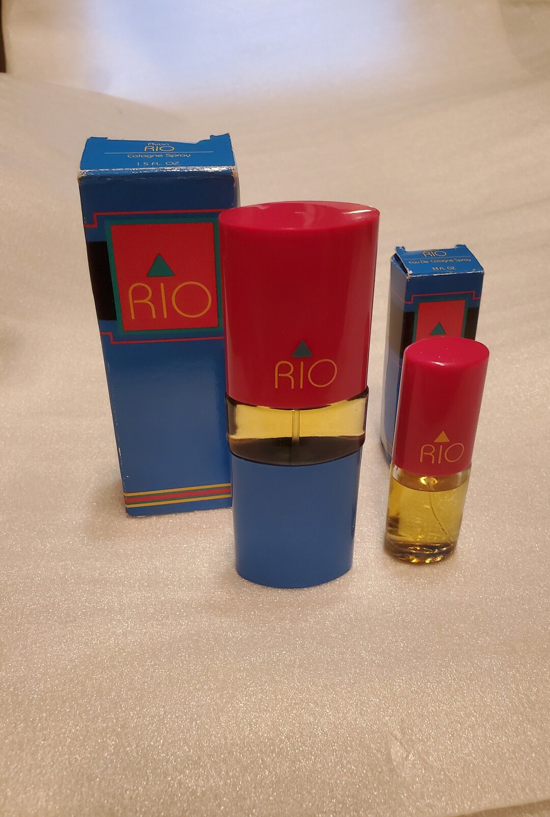 AVON RIO COLOGNE Spray, 2 Bottles, 1.5 Oz Full Bottle and Purse Size ...