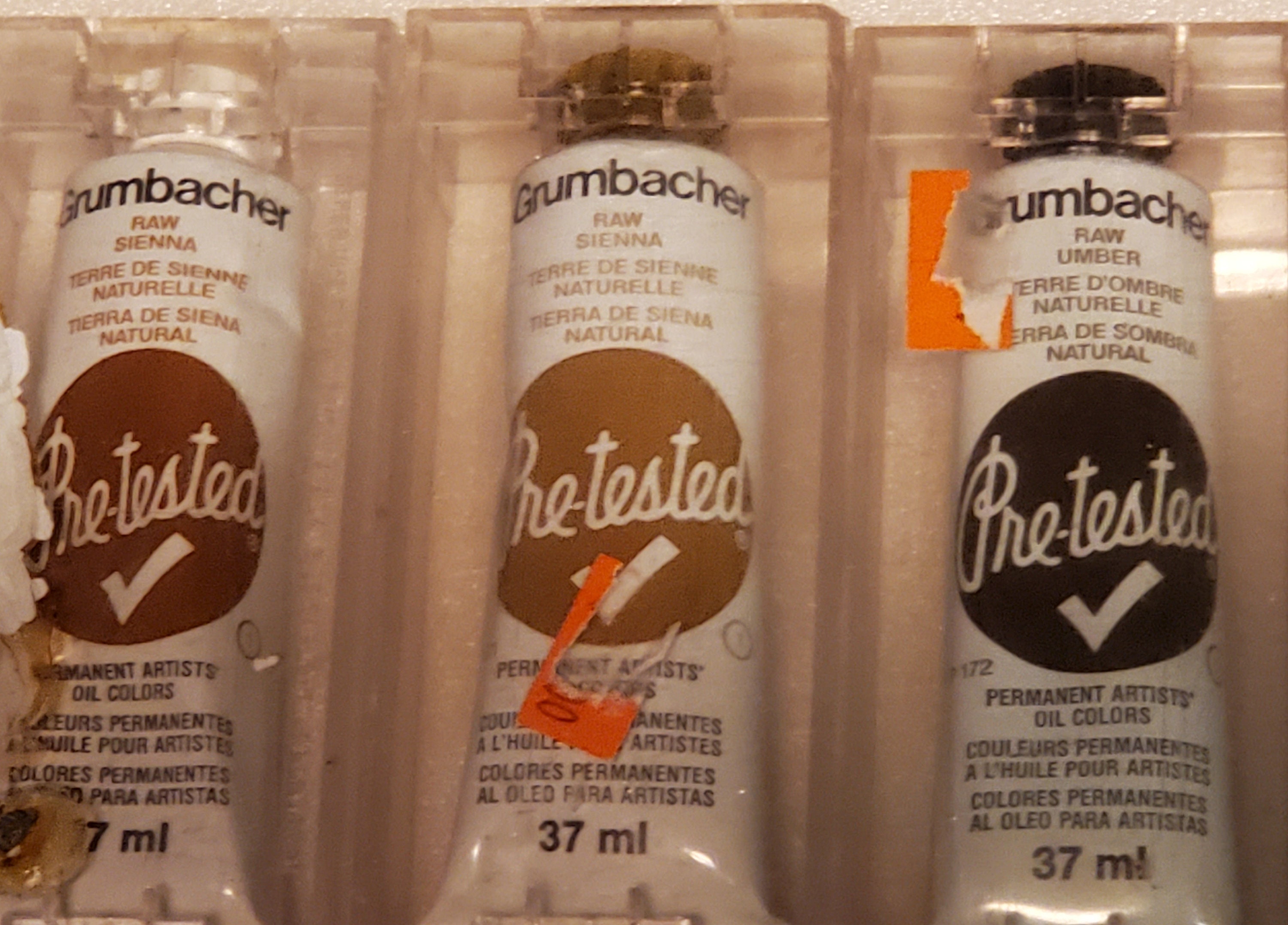 GRUMBACHER Pre Tested Artist Permanant Oil Colors, Vintage 37 Ml Tubes ...