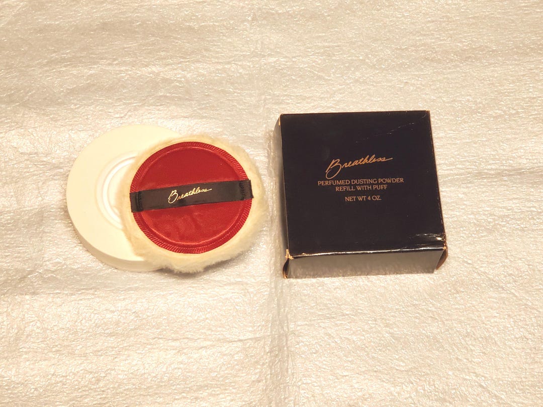 AVON BREATHLESS Perfumed Dusting POWDER Refill With Puff 4 Oz ...