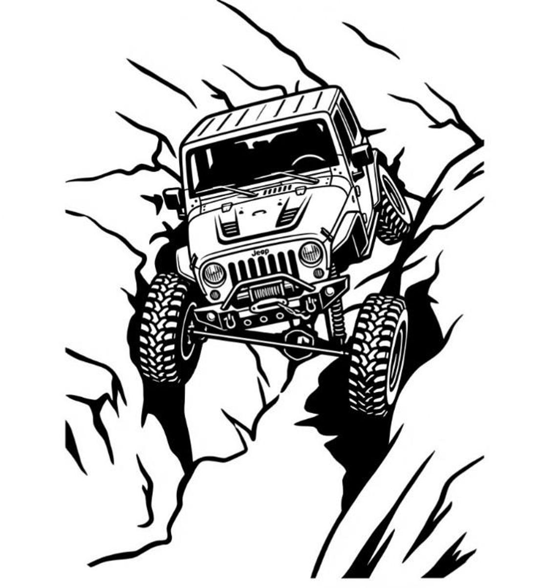 Jeep TJ Rock Crawling / Flexing SVG Download - Etsy