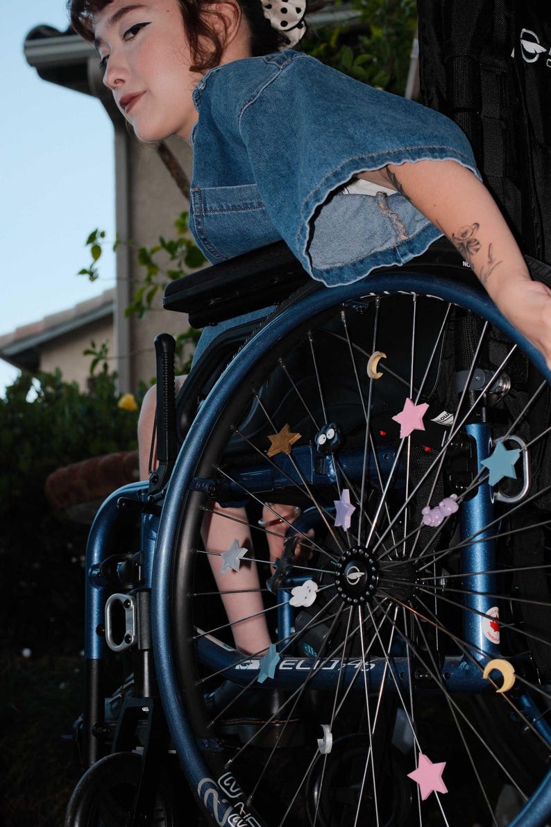 Small Star Spoke Clips X6 | Wheelchair Accessories | Hand Painted ...