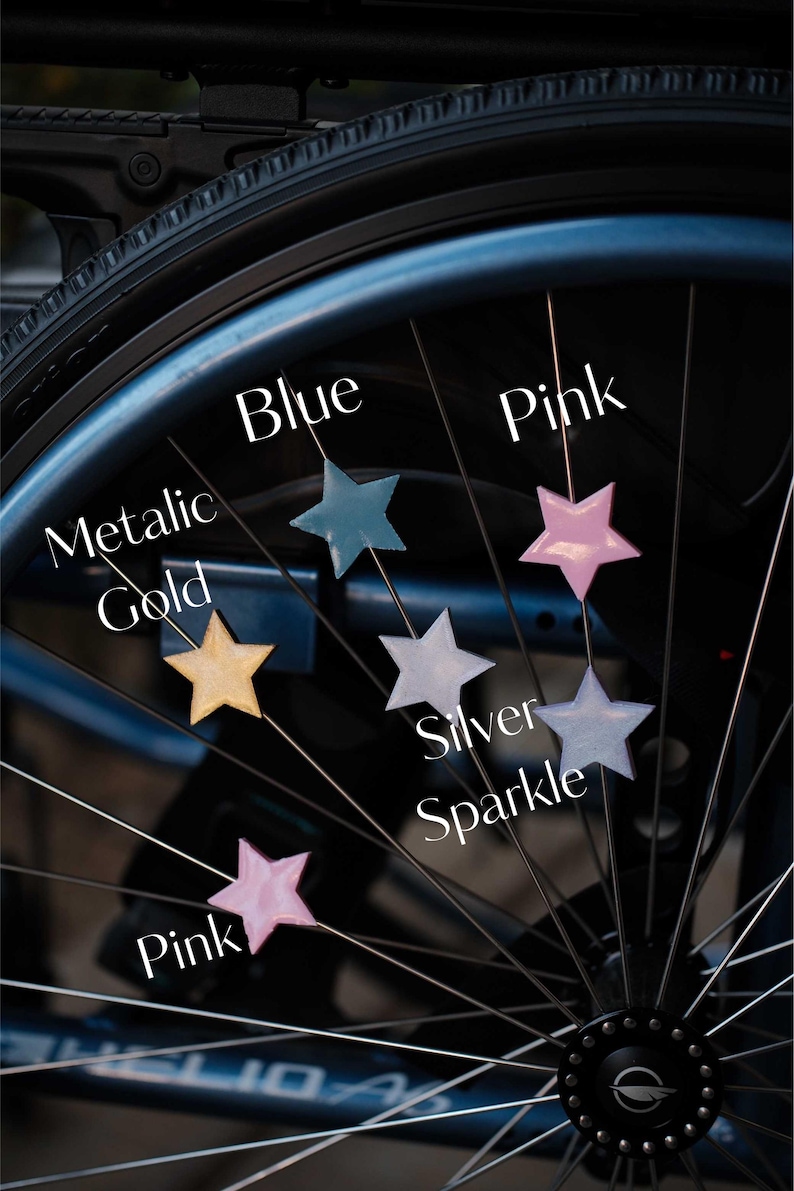 Small Star Spoke Clips X6 | Wheelchair Accessories | Hand Painted ...