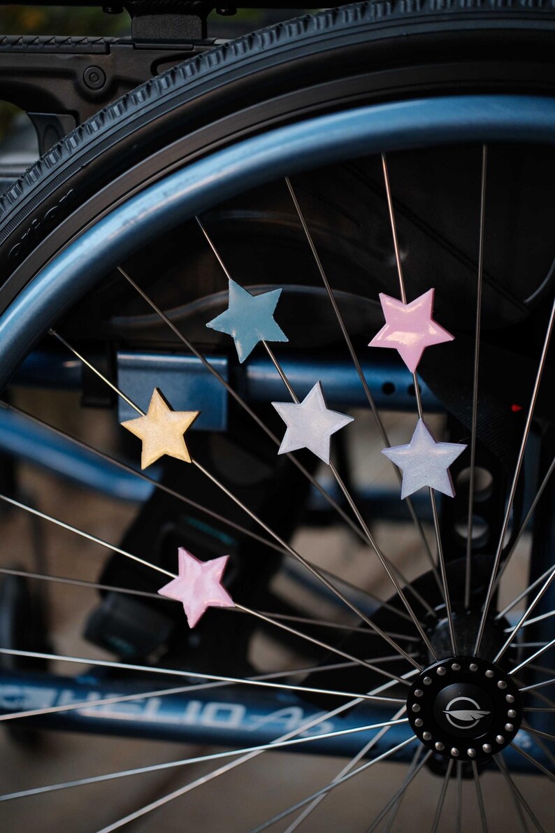 Small Star Spoke Clips X6 | Wheelchair Accessories | Hand Painted ...
