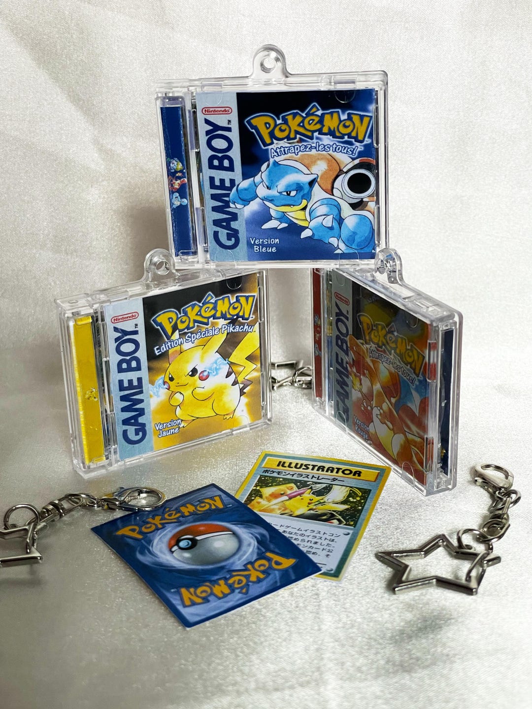 Custom Pokémon Mini CD NFC Keychain Red, Blue & Yellow Editions – Mini ...