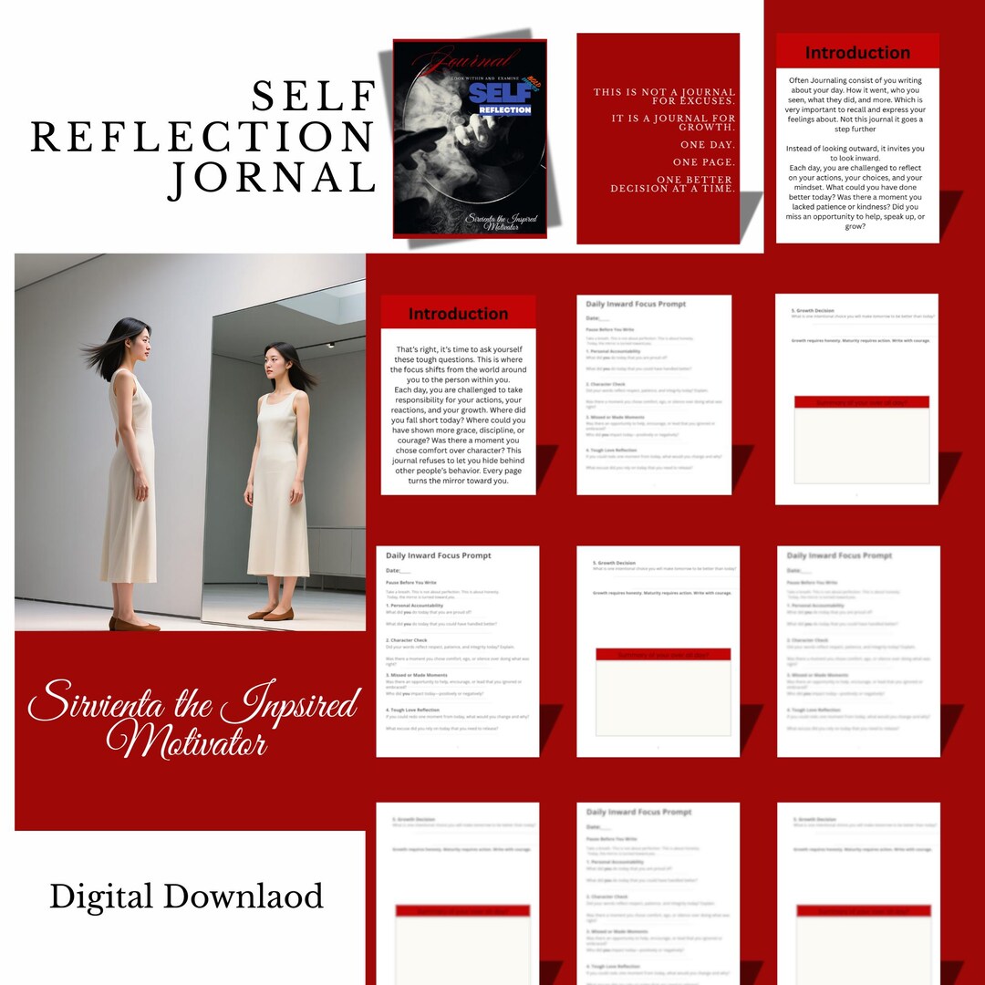 Accountability Journal for Personal Growth | 30-day Inward Reflection ...