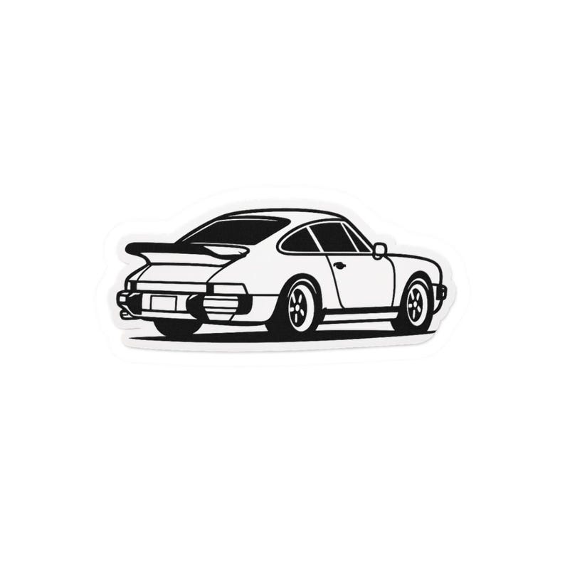 Porsche 911 Sticker | Minimal Car Line Art Decal for Car Lovers by ...