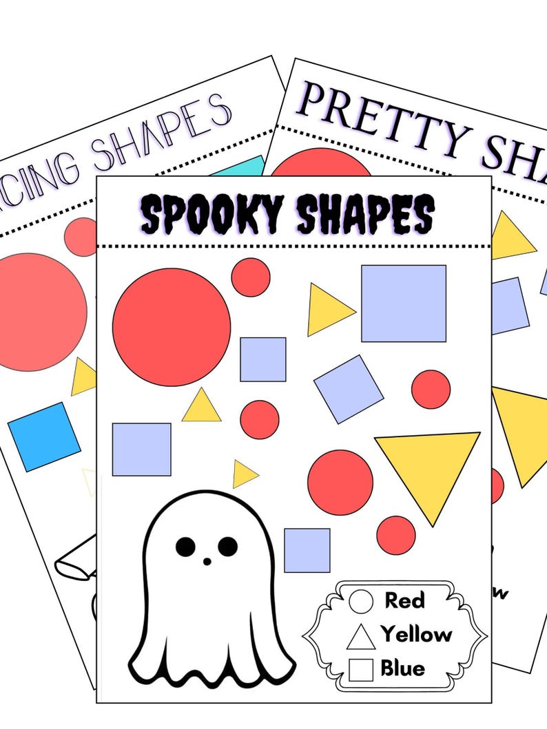 Shape and Color Recognition Worksheet 3 Pack for Young Students ...