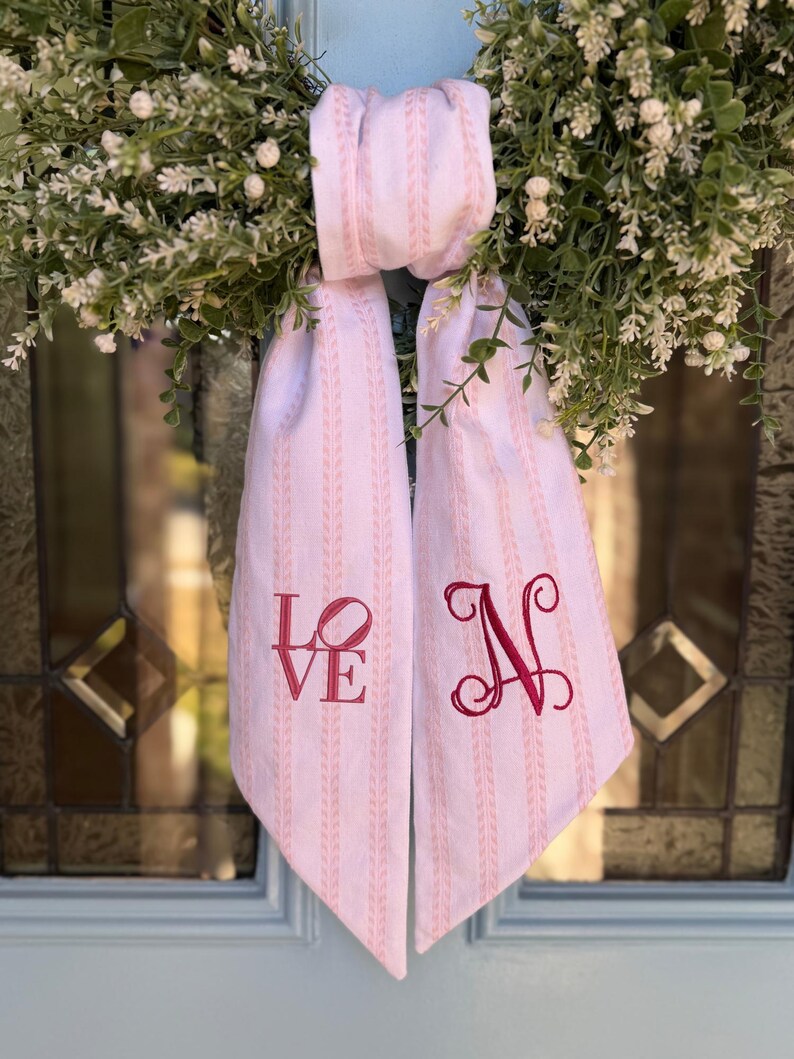 Valentine Wreath Sash - Handmade Personalized Sash for Spring - Custom ...