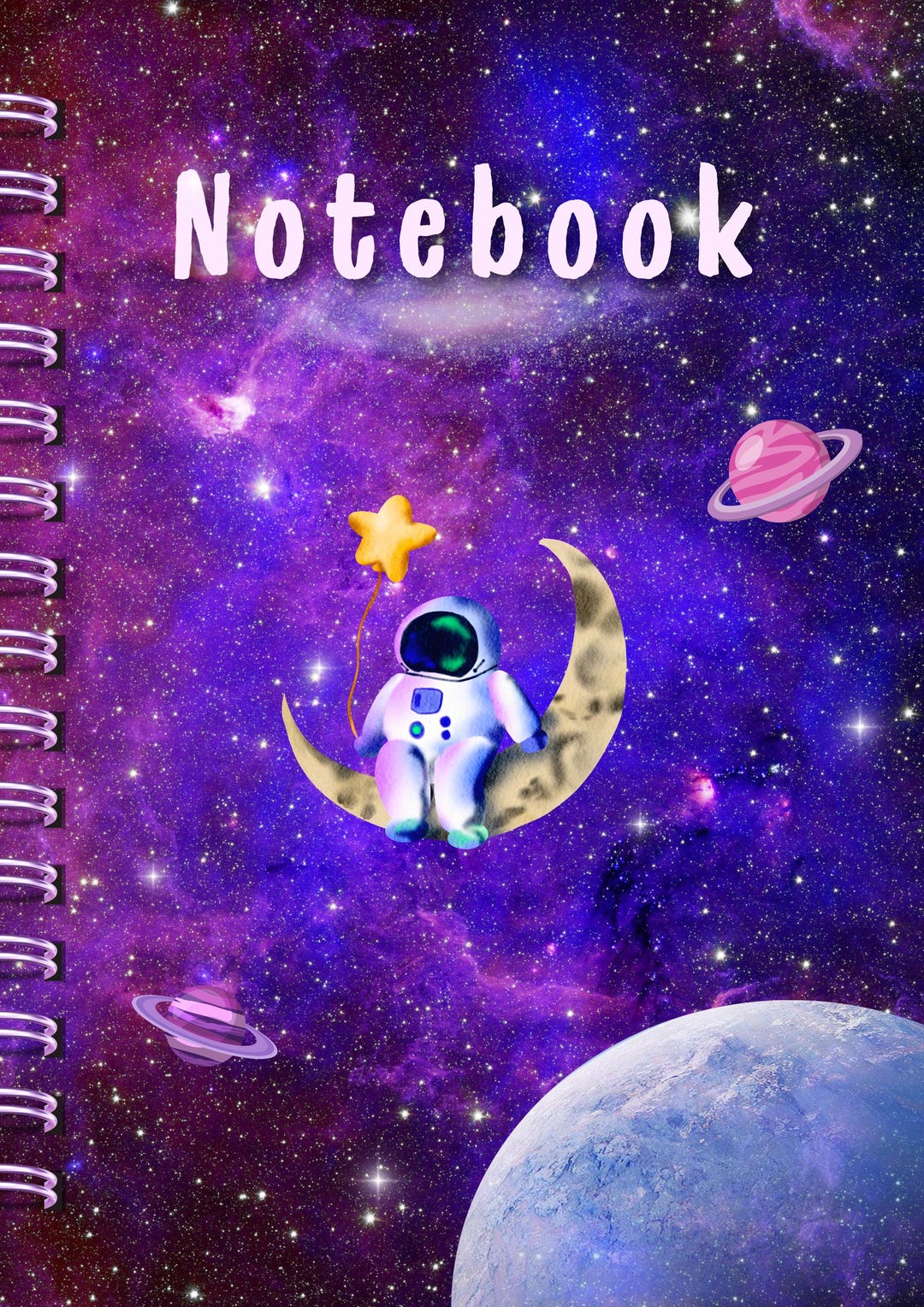 Galaxy Space Digital Notebook | Astronaut Journal | Space Printable ...