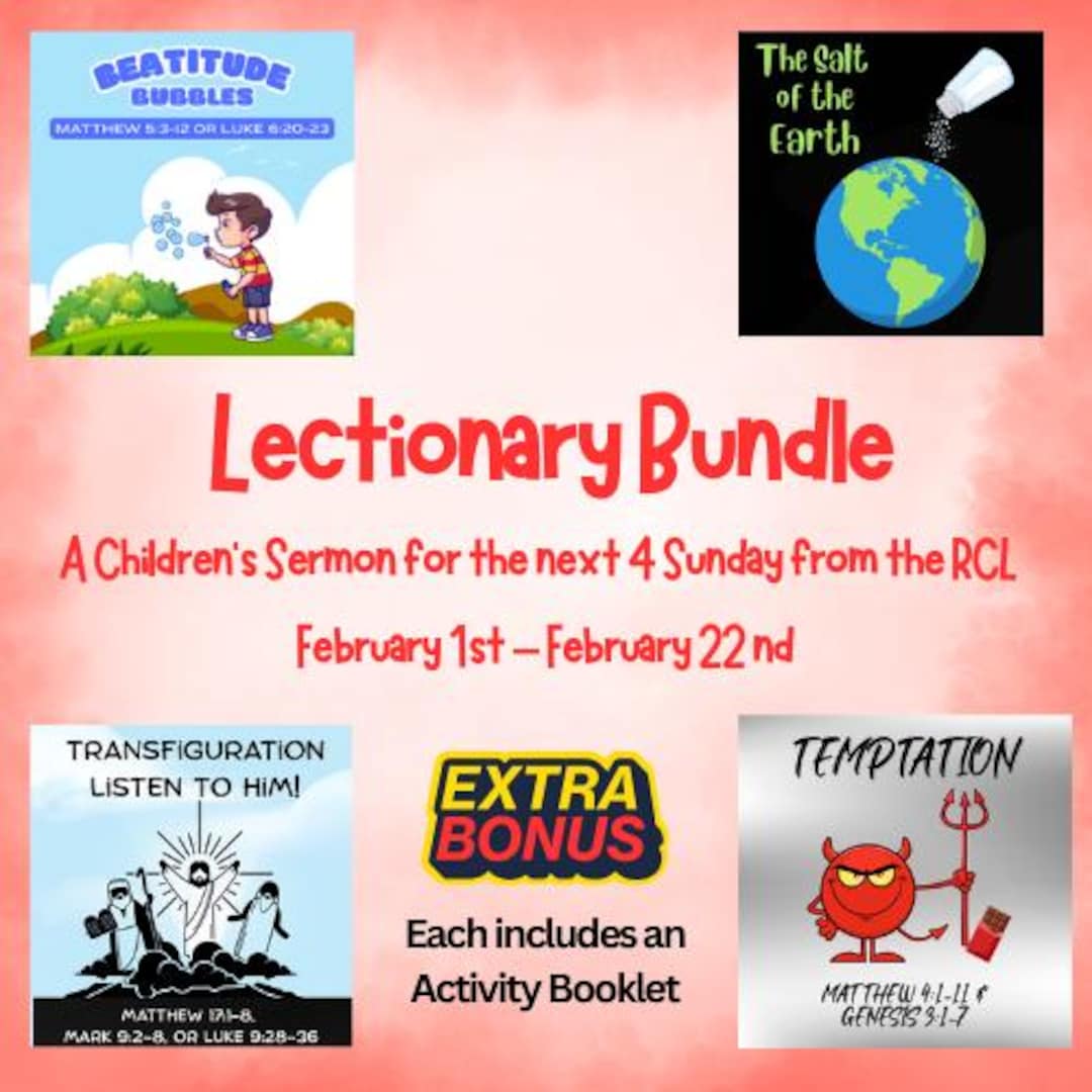 Lectionary Bundle - A Children's Lesson / Sermon for Every Gospel ...