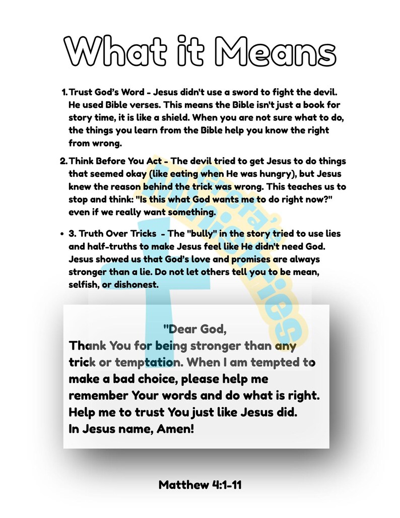 Jesus Temptation Bible Story Coloring Book | Sunday School Lesson ...