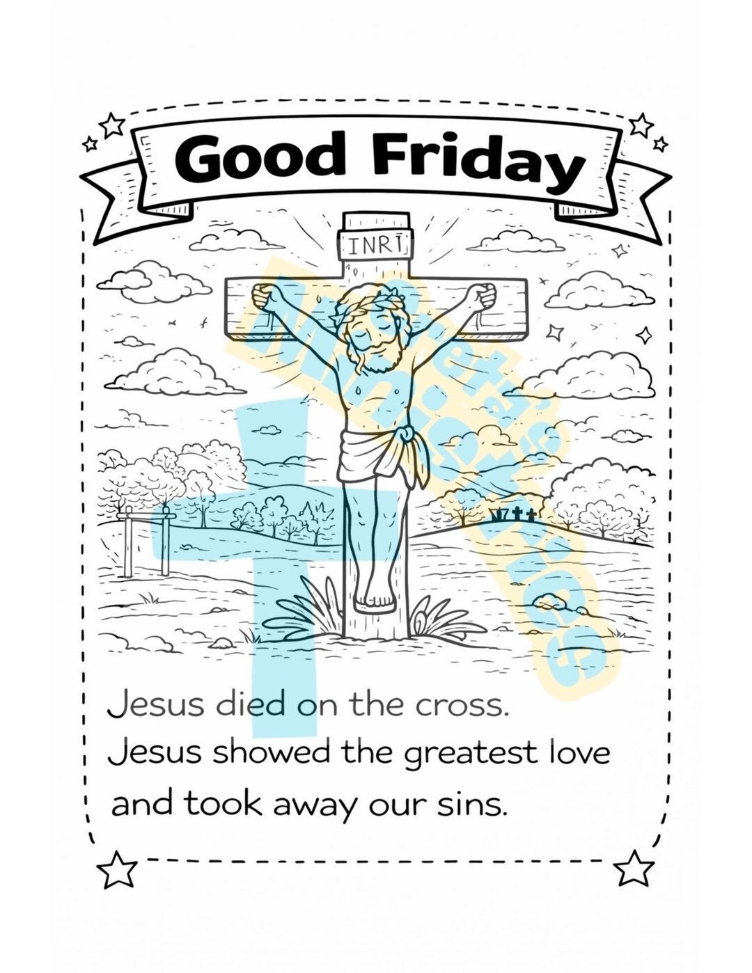 Good Friday | Bible Coloring Page | Holy Week Activity | Easter Sunday ...