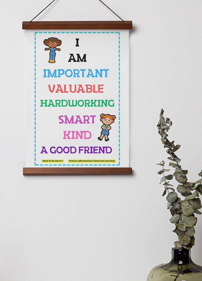 Positive Affirmations Classroom Posters | Kindness Wall Art (PDF) - Etsy