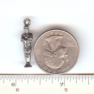 WRAPPED MUMMY Charm. Sterling Silver Plated Pewter. Small 3D. - Etsy