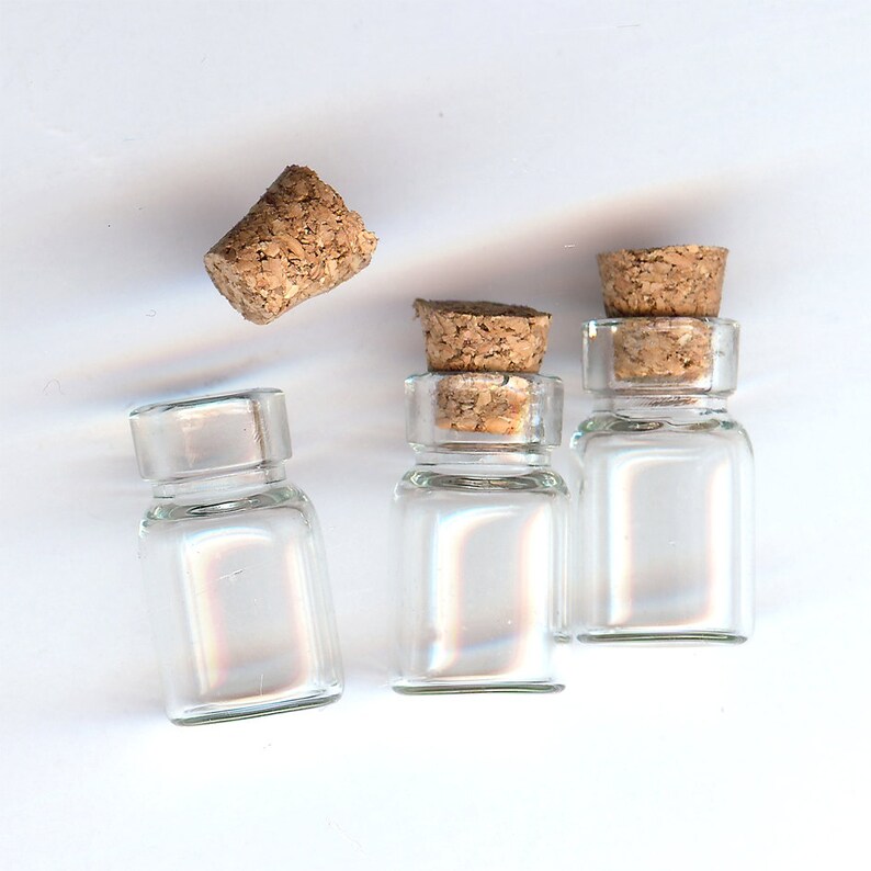 24 the SMALLEST Glass Bottles Made. With Corks. Empty. Ready - Etsy