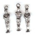 WRAPPED MUMMY Charm. Sterling Silver Plated Pewter. Small 3D. - Etsy