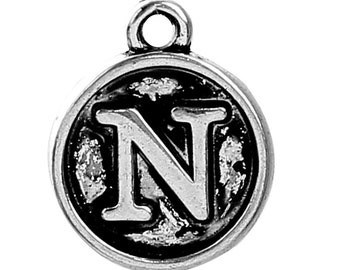 Letter N Charm - Etsy
