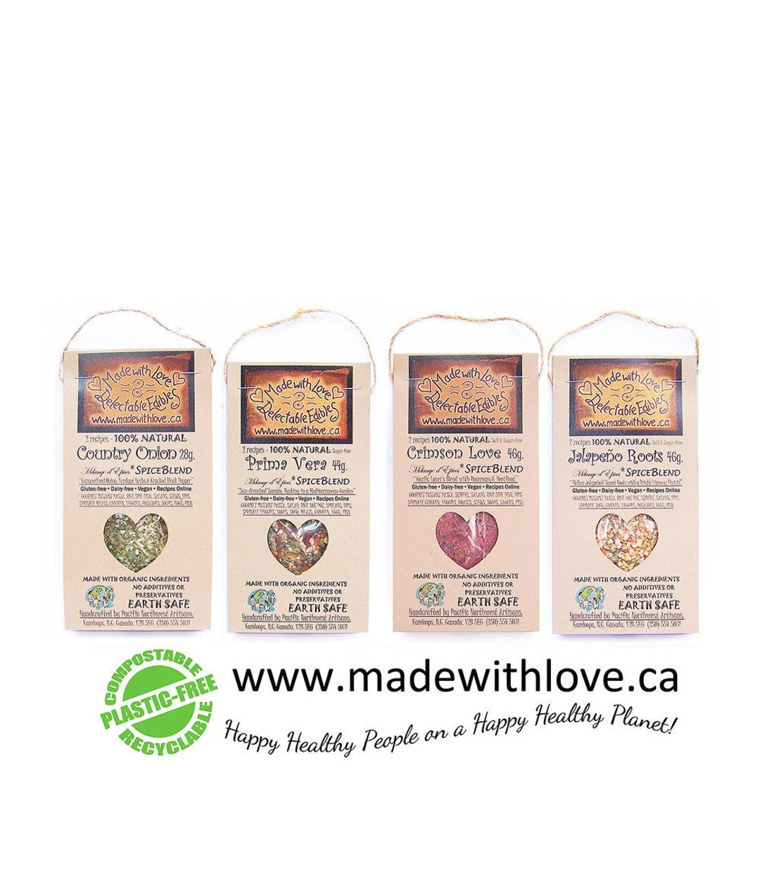 Four Artisan Spice Blends Eco Green Edible Christmas Gift - Etsy
