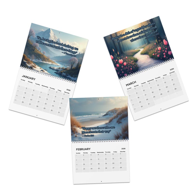 2026 Bible Verse Wall Calendar | Inspirational Christian Calendar ...