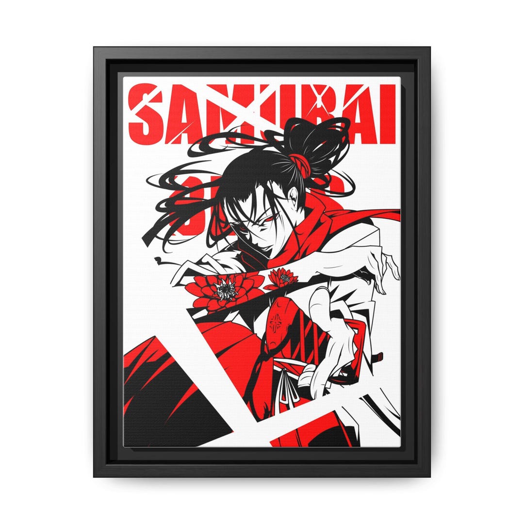 Bold Anime Artwork - Framed Canvas Print, Bedroom Decor, Gamer Gift ...
