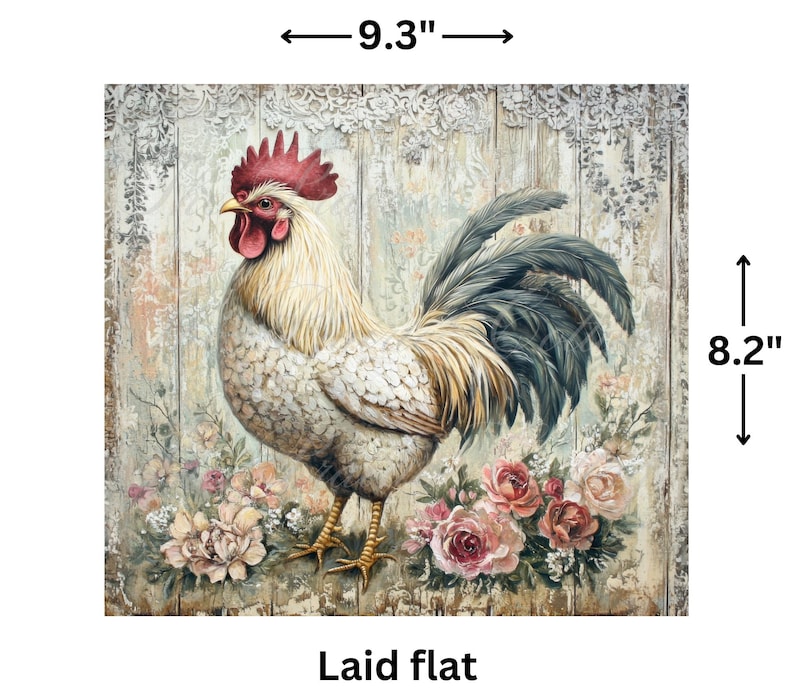 Vintage Rooster Tumbler Wrap Sublimation Design, 20oz Skinny Tumbler ...