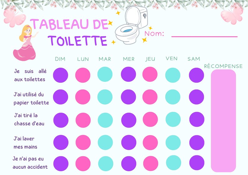 Bilingual Potty Training Chart | English + French | Boy & Girl Versions ...