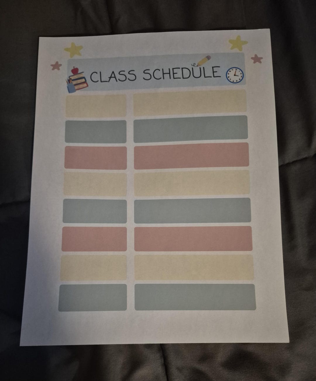 Blank Class Schedule | Printable Weekly School Schedule | Homeschool ...