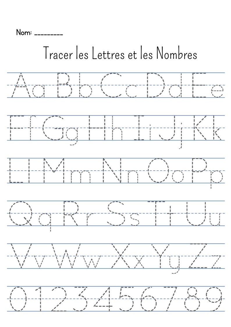 PDF French Tracing | Tracés Alphabet | Lettres A–Z | Écriture ...