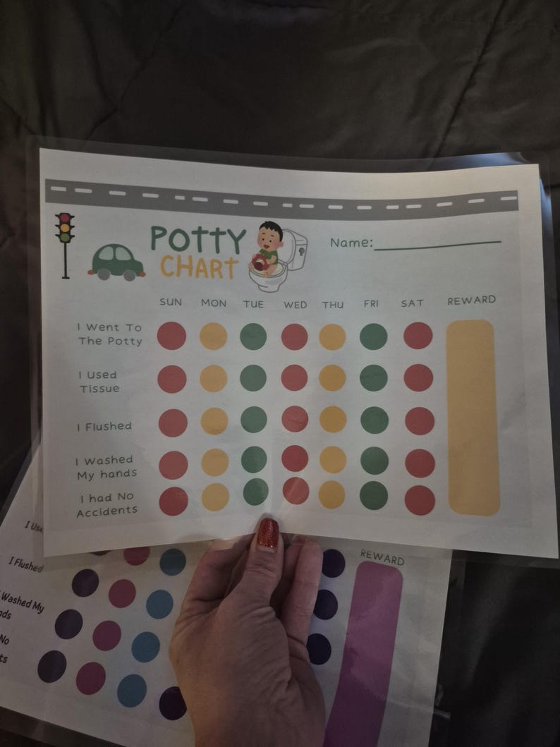 Bilingual Potty Training Chart | English + French | Boy & Girl Versions ...