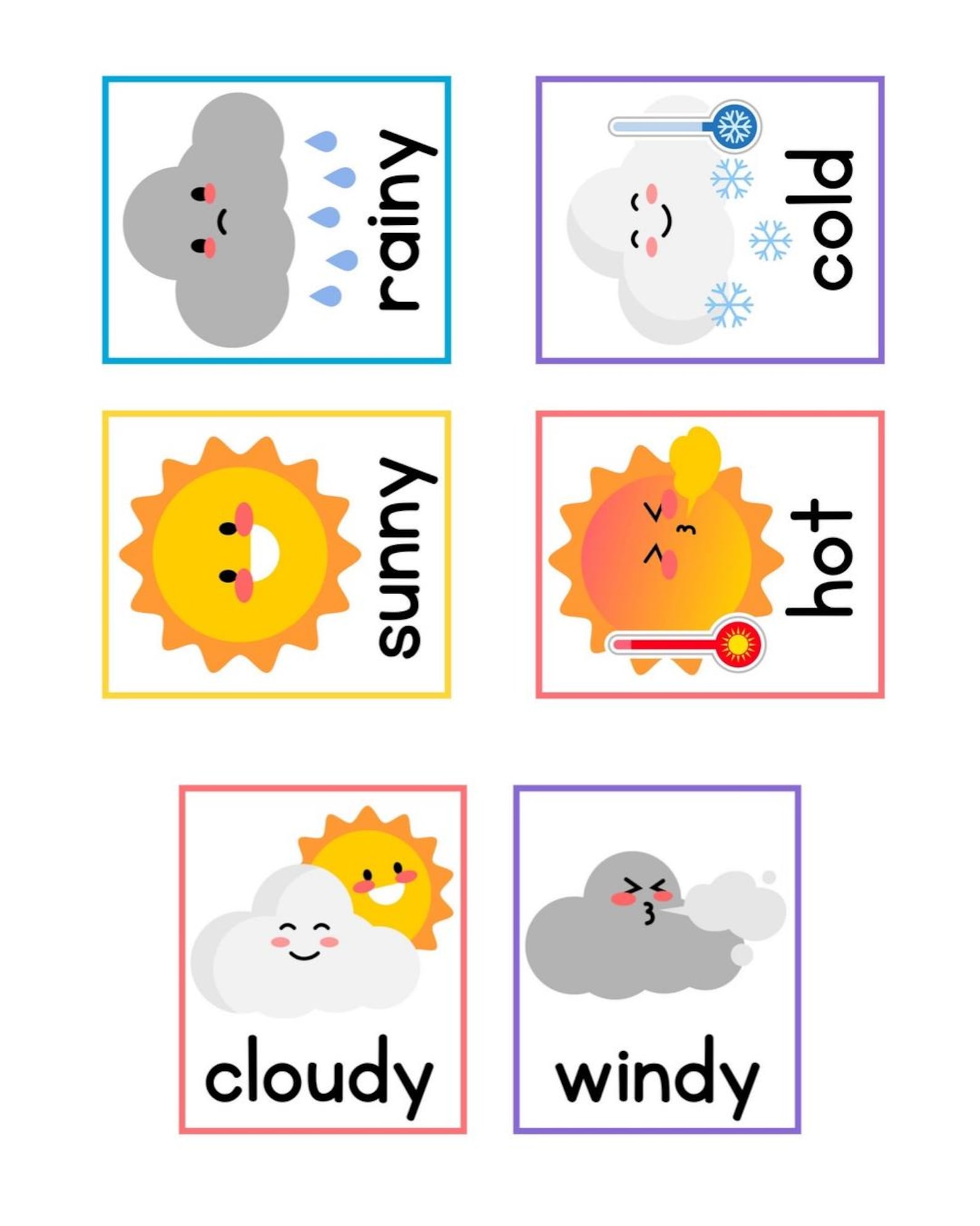 DIGITAL Bilingual Weather Posters | English + French | Classroom Decor ...