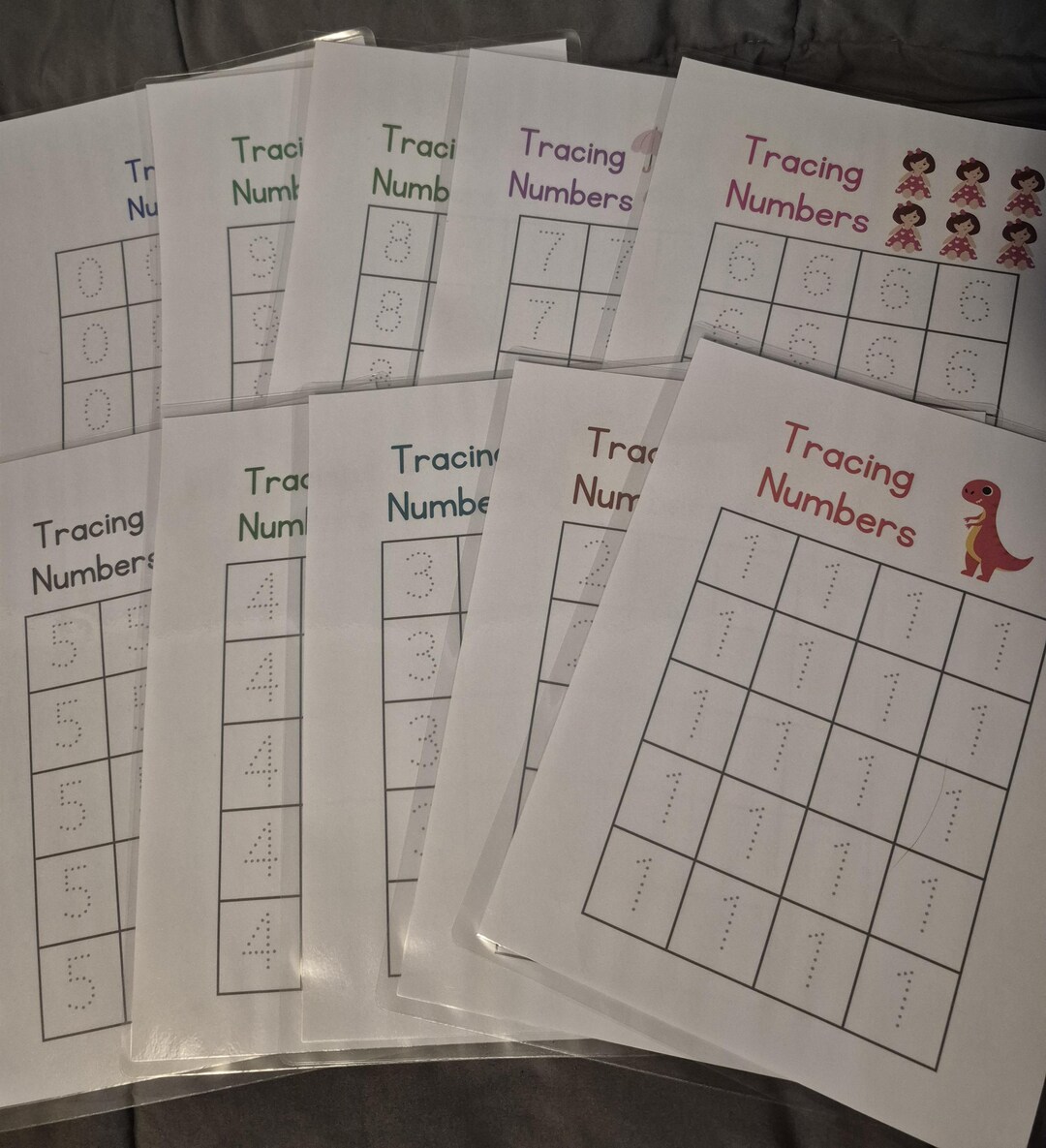 PDF Bilingual Tracing Numbers 0–9 • English + French • Preschool ...