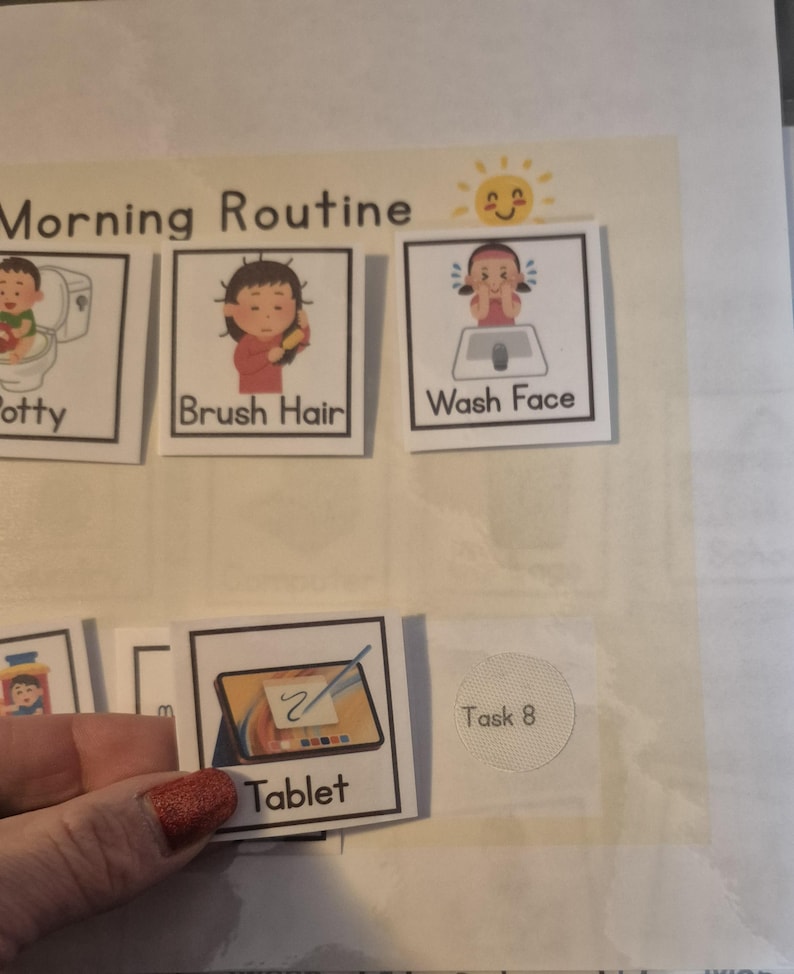 PDF Visual Routine for Kids | Daily Schedule & Speech Support| Autism ...