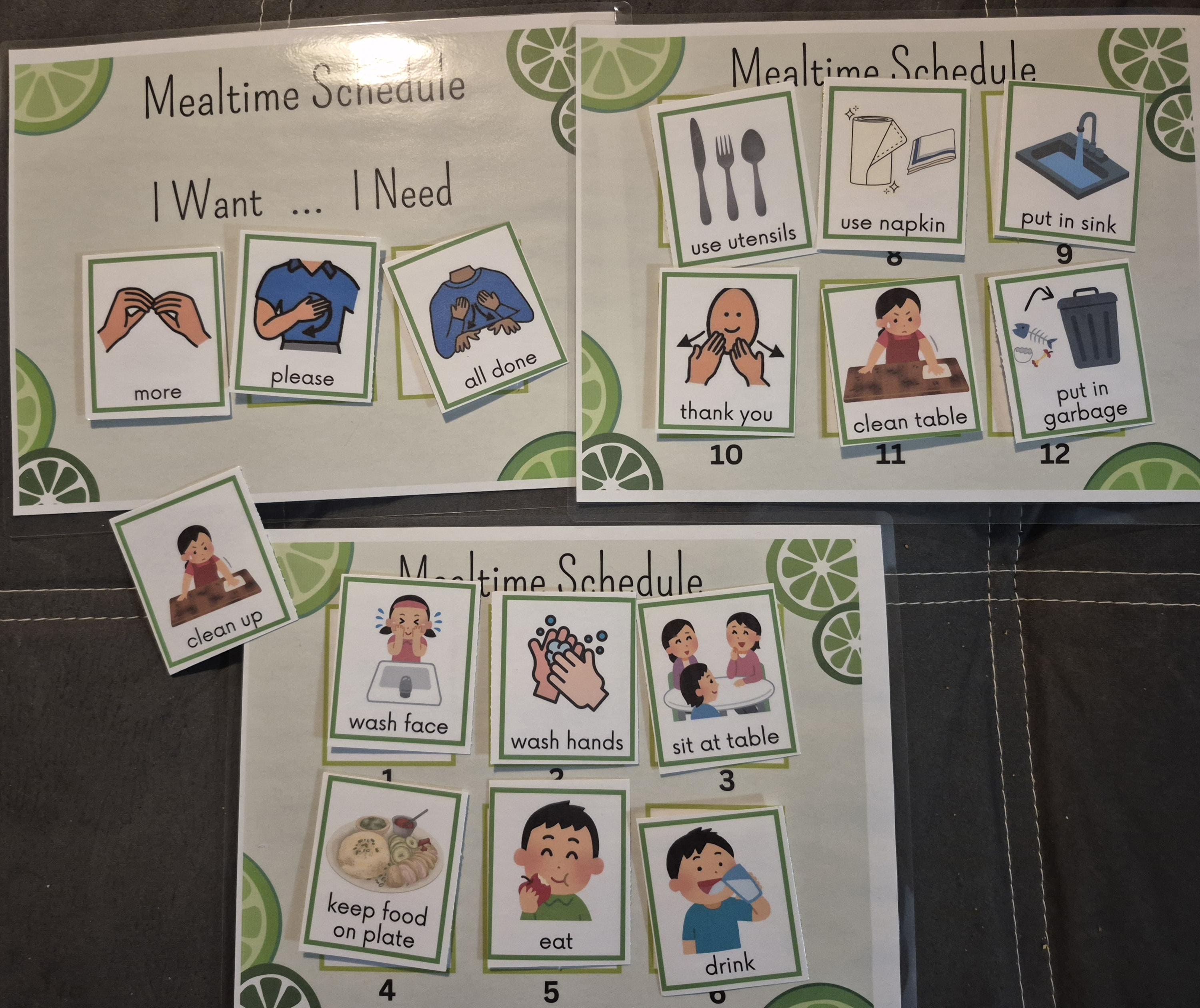 PDF Meal / Food Time Visual Schedule | Autism & Picky Eating Mealtime ...