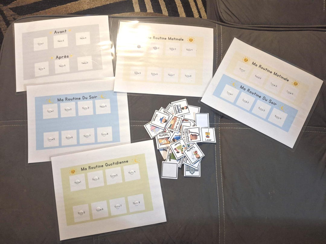 French Visual Routine Chart – Morning & Evening, First ... Then ...