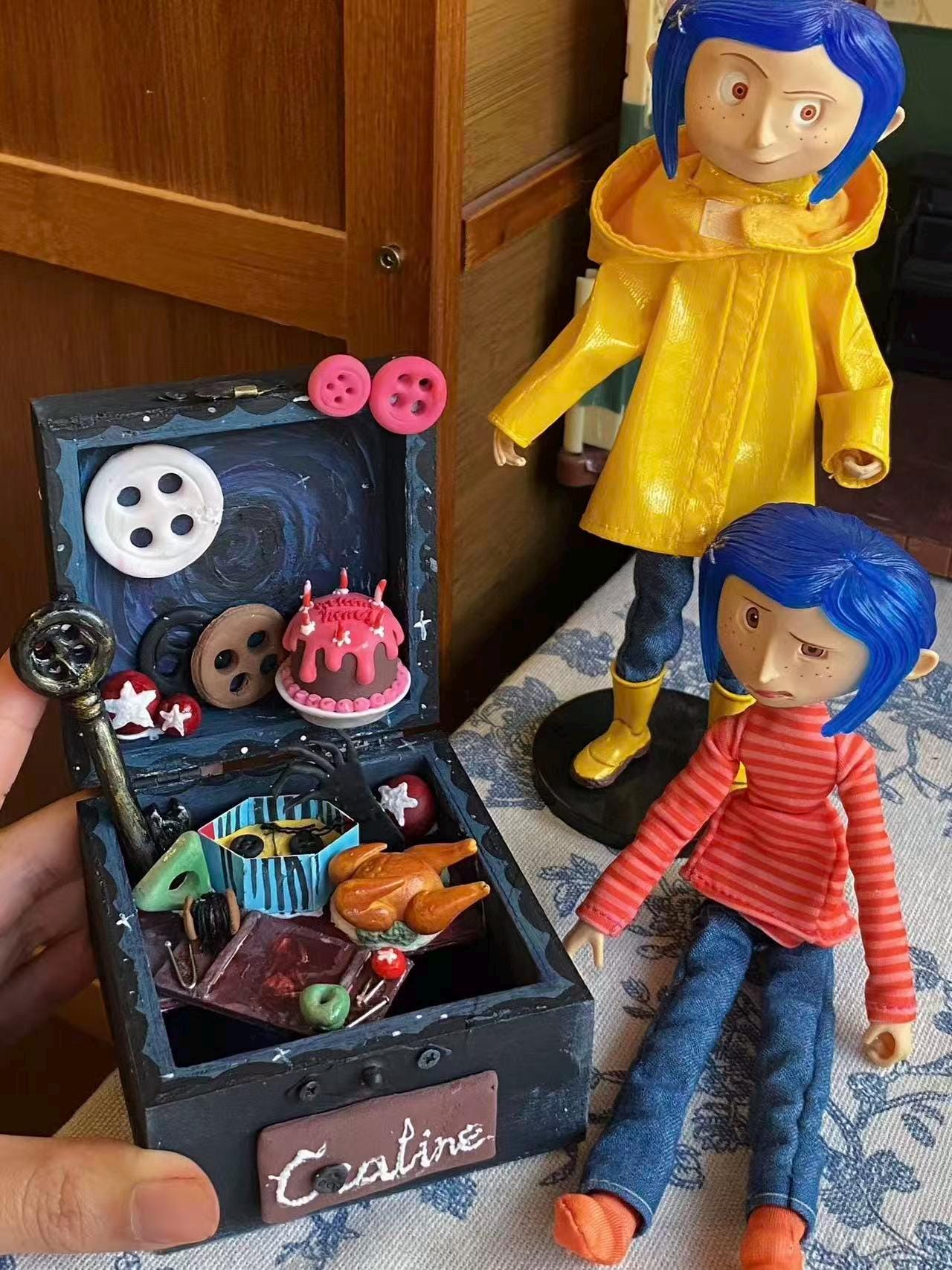 Coraline Jones Miniature Box | Button Eyes Dollhouse Diorama | Beldam ...