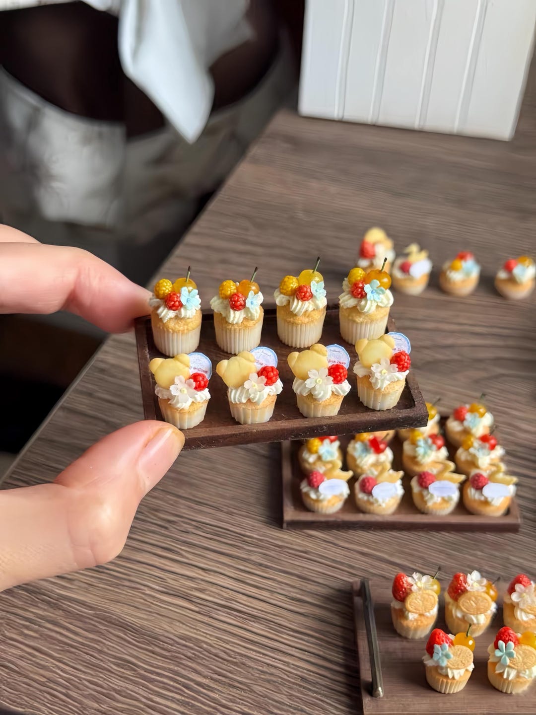 Miniature Clay Cupcake | Dollhouse Mini Food Accessories｜realistic Clay ...