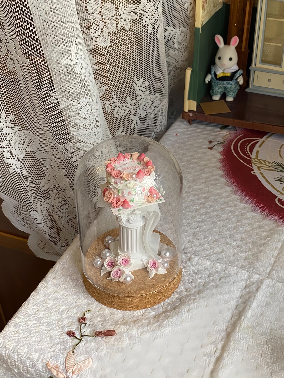 Miniature Clay Wedding Cake | Dollhouse Mini Food Accessories｜realistic ...